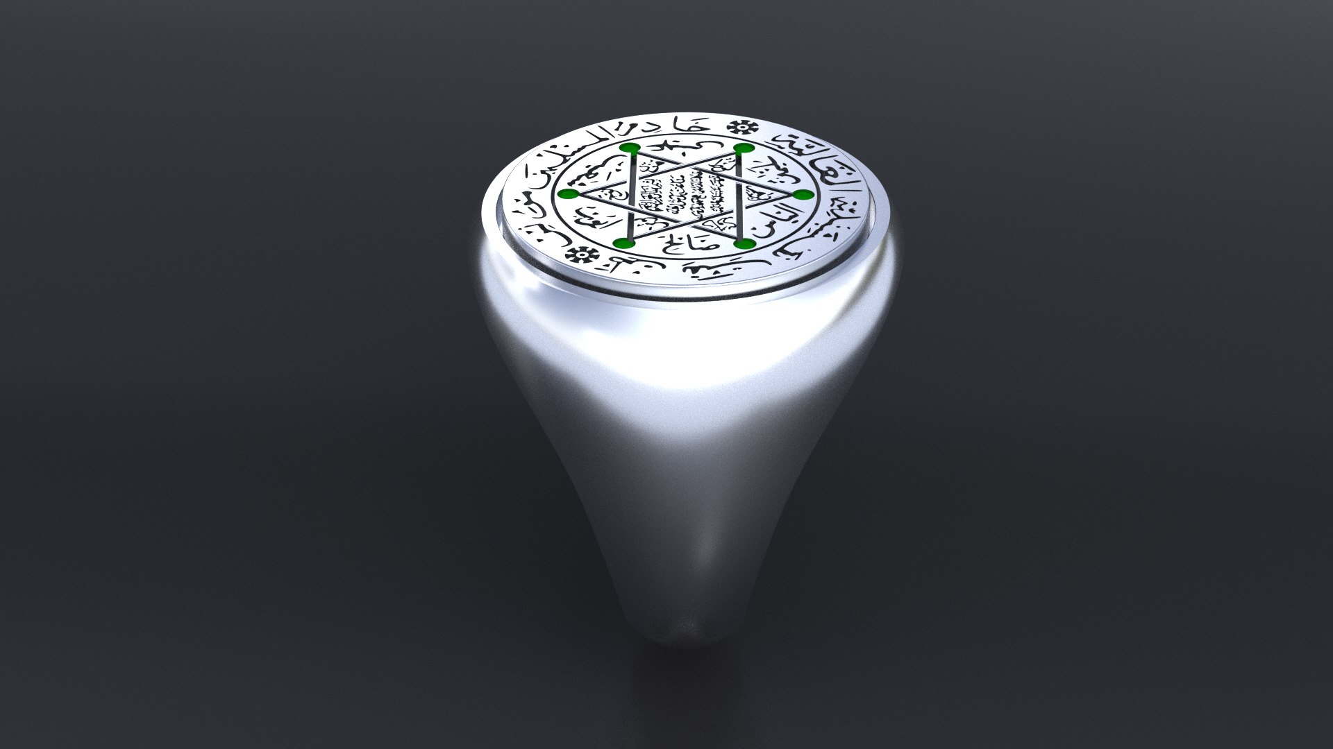 3D Ring With The Ancient Symbol Of Solomons Ring 3D Print Model Model - TurboSquid 1985657
