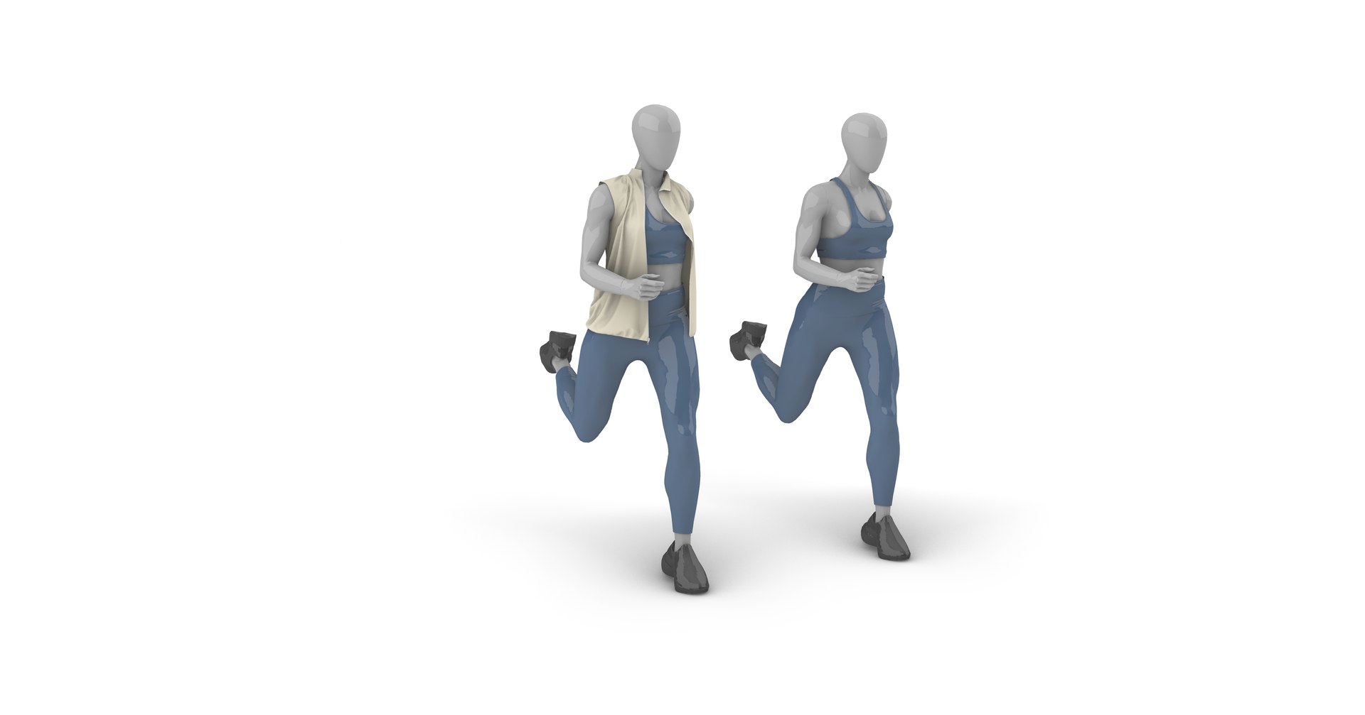 3D Female Mannequin Running Collection Sportswear 3D Model - TurboSquid ...