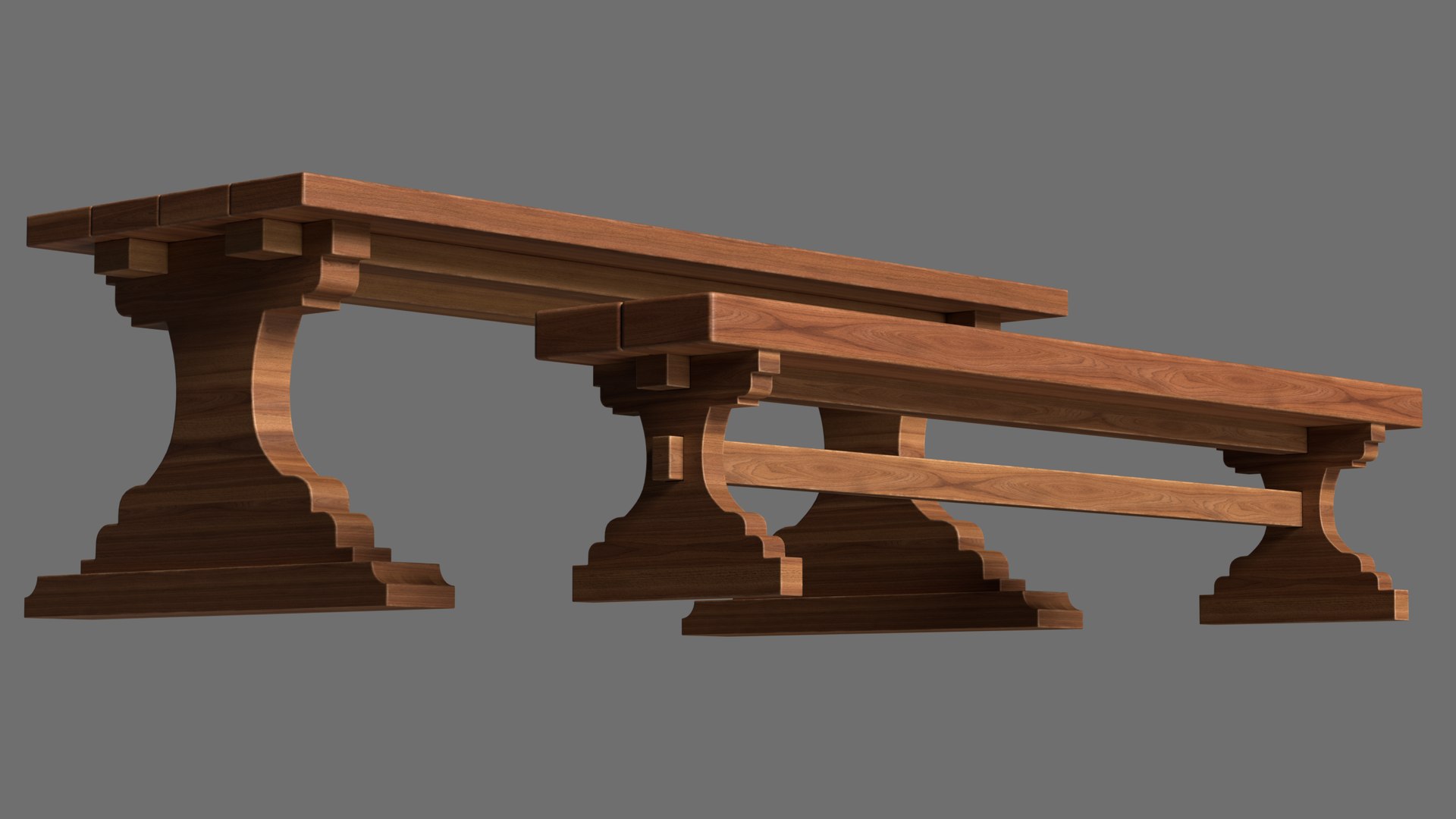 3D Medieval Dinner Tables - TurboSquid 1797222