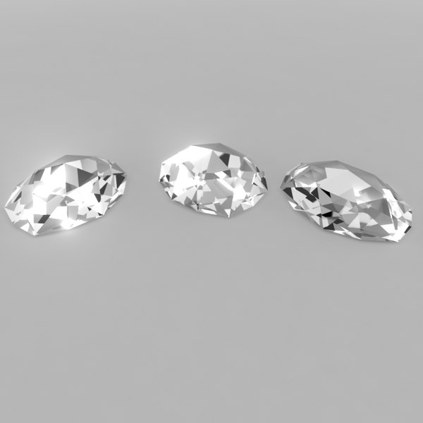 3d boat shaped rose cut diamond