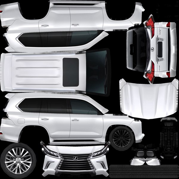 2016 lexus lx suv 3D model - TurboSquid 1285630