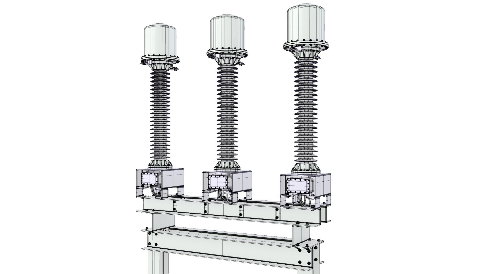 Substation High Voltage Disconnector Switch 24 3D - TurboSquid 2098659