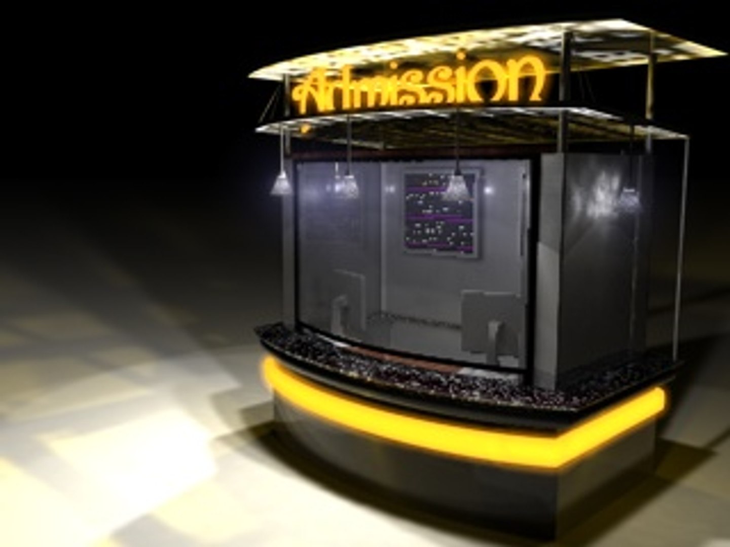 3d Admission Booth Model