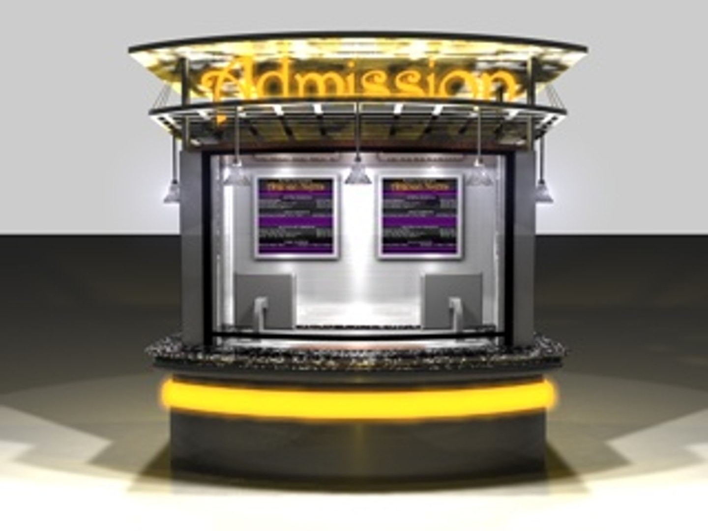 3d Admission Booth Model