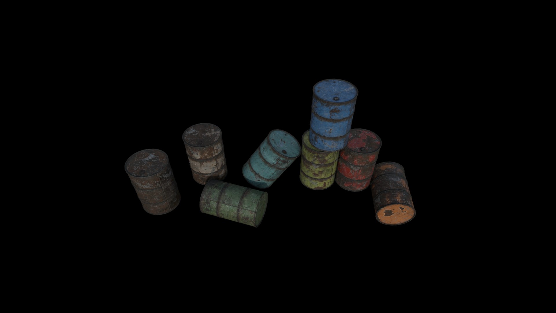 3D Barrels Pack - TurboSquid 2092642