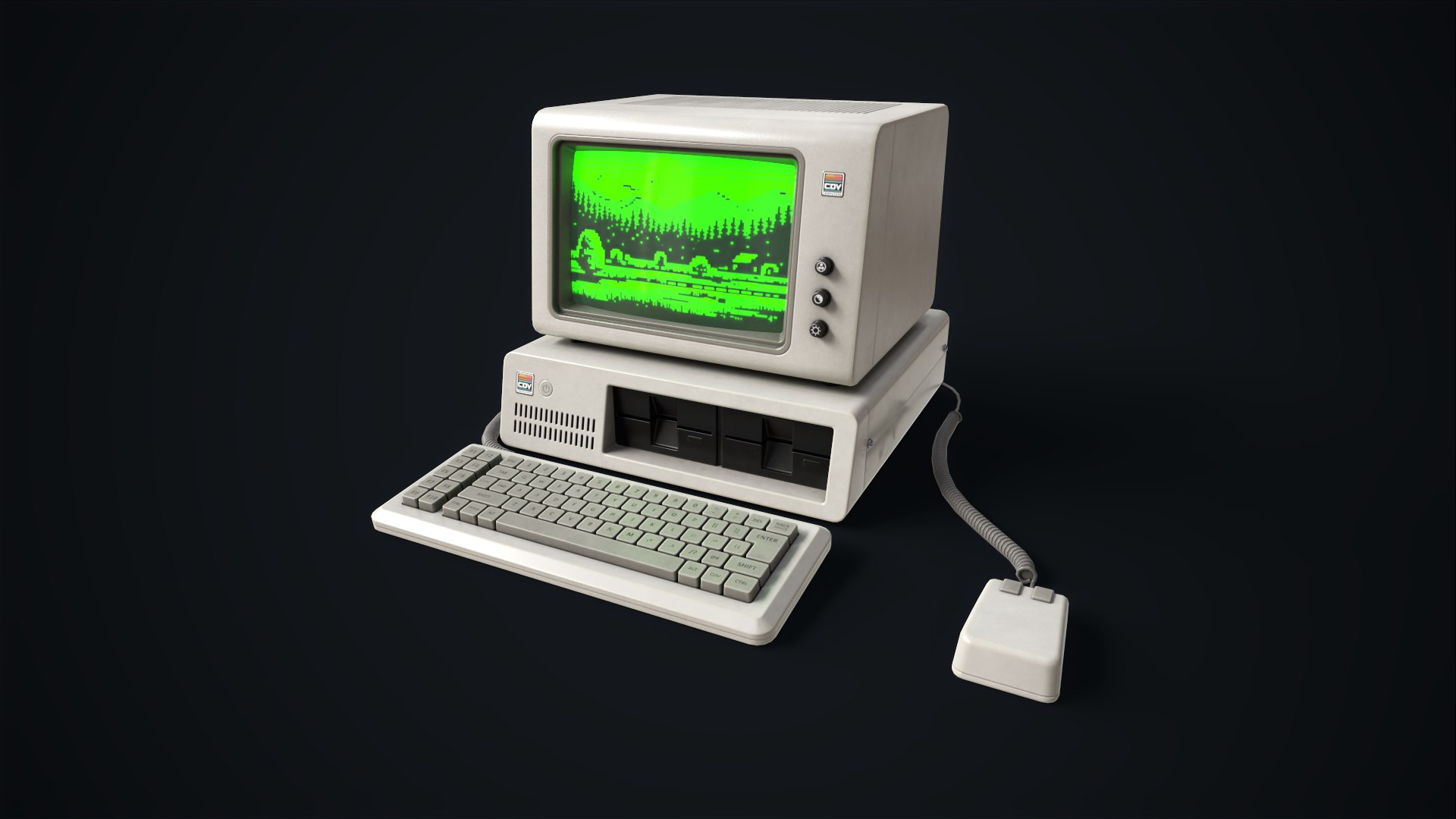 Reto Computer 80s 3D model - TurboSquid 2154867