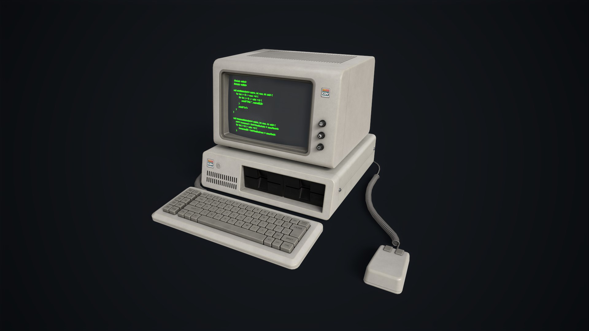 Reto Computer 80s 3D model - TurboSquid 2154867