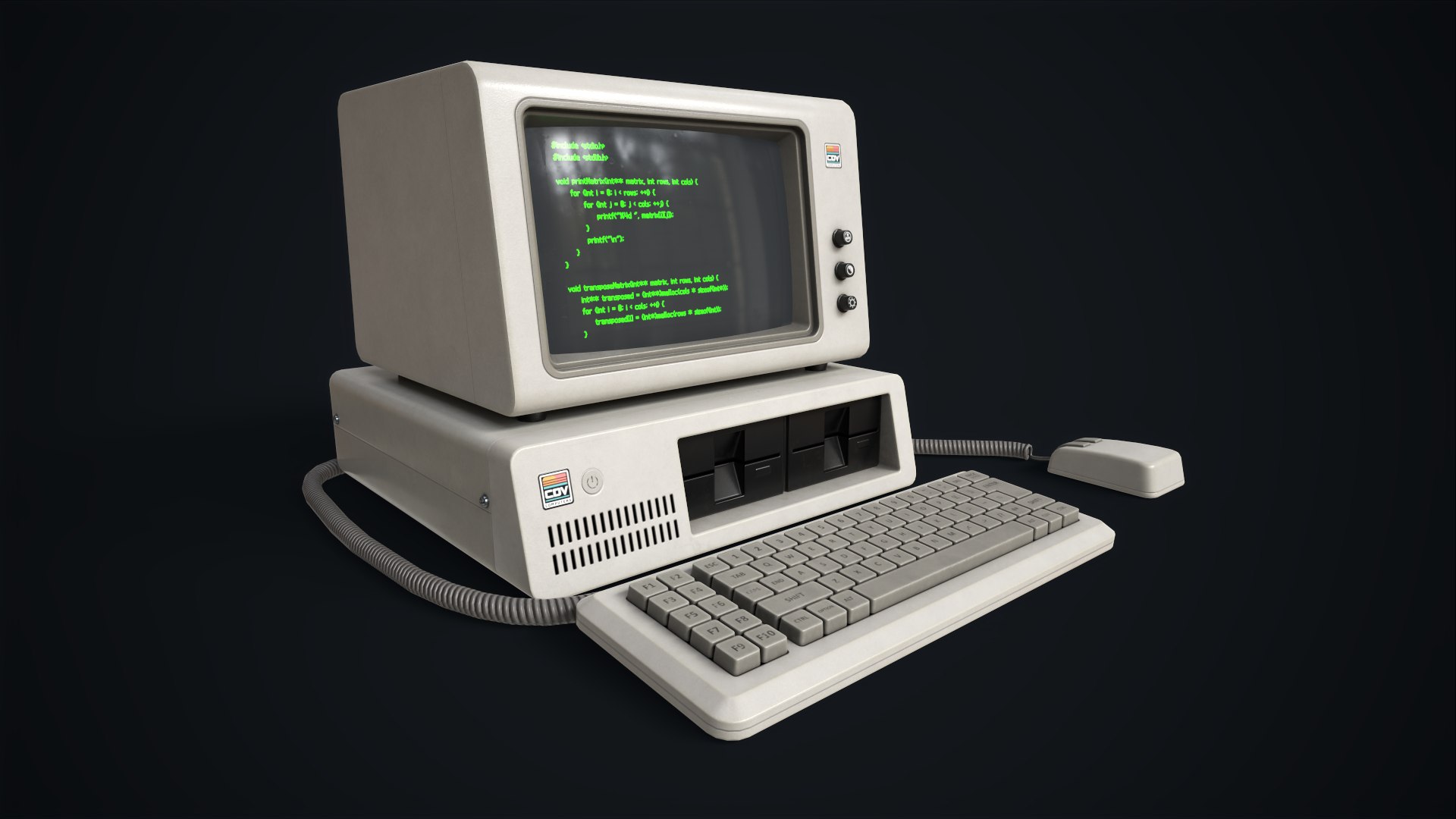 Reto Computer 80s 3D model - TurboSquid 2154867