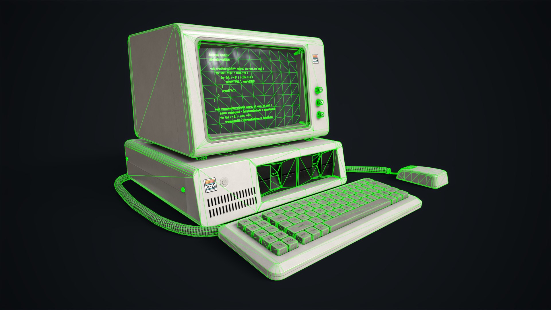 Reto Computer 80s 3D model - TurboSquid 2154867