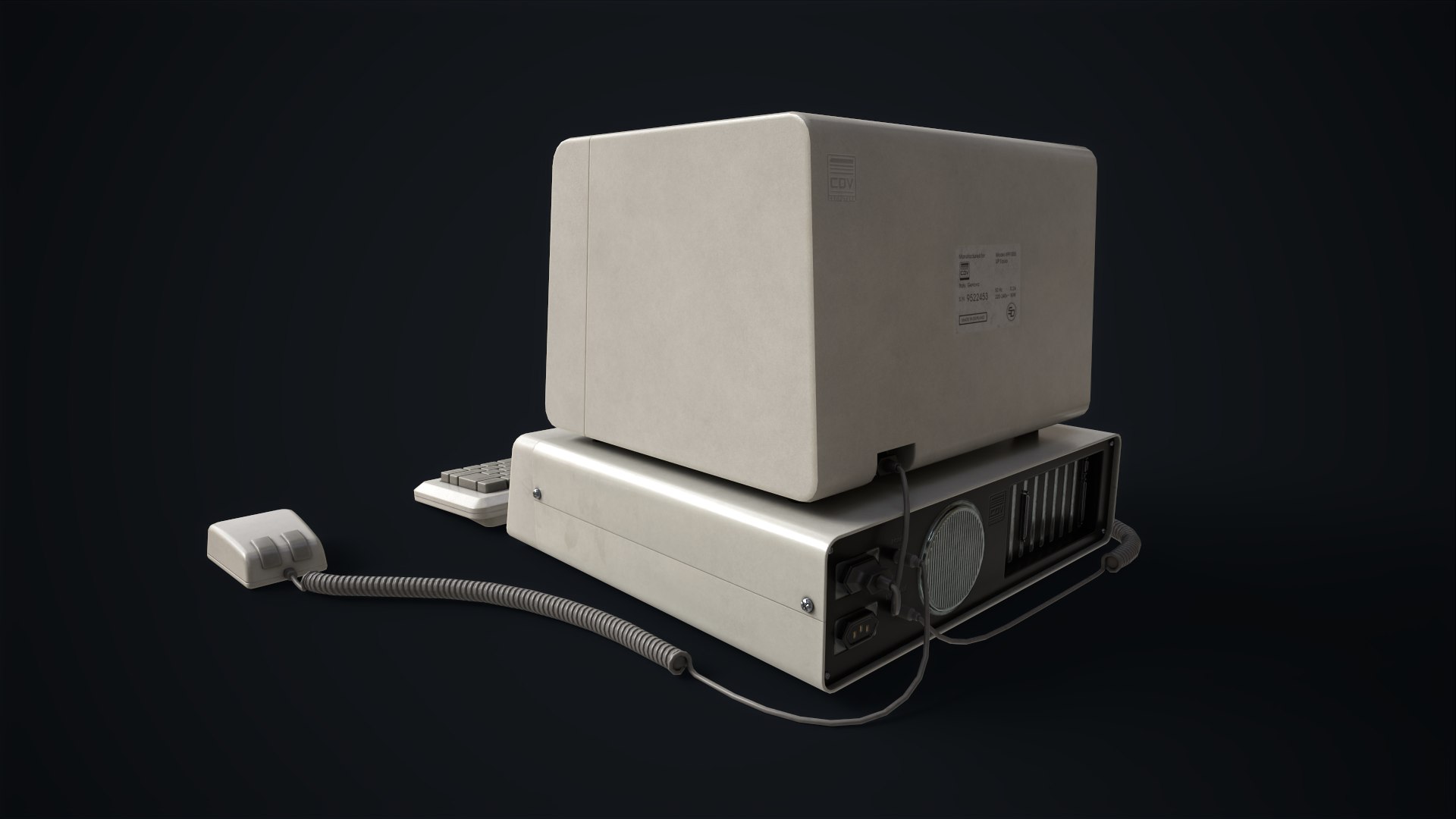 Reto Computer 80s 3D model - TurboSquid 2154867