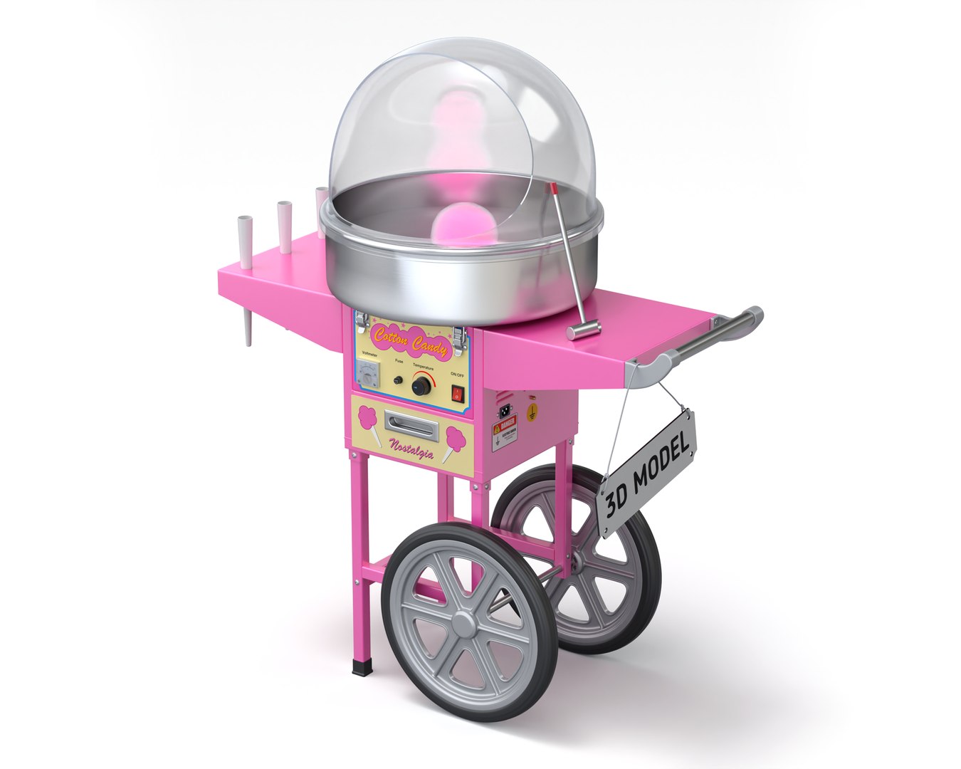 3D Model Cotton Candy Machine - TurboSquid 2191623
