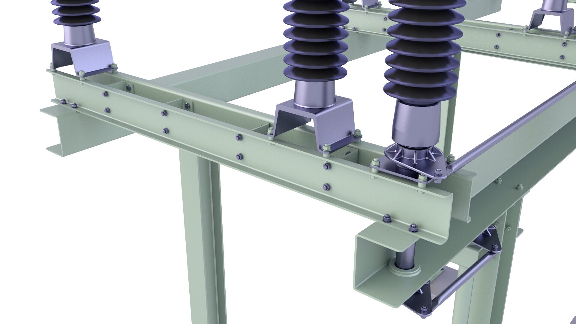 3D Substation Off Vertical Disconnector 28 Model - TurboSquid 2098669