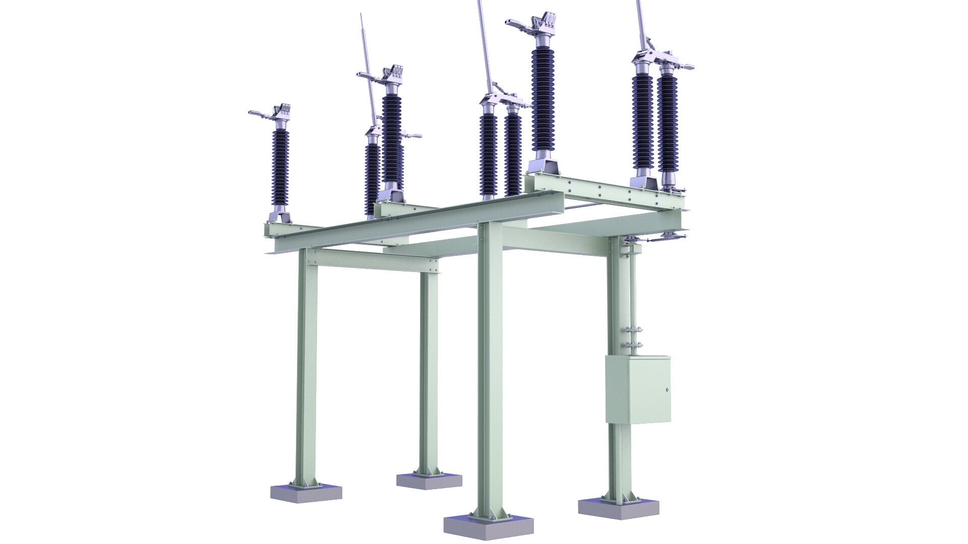 3D Substation Off Vertical Disconnector 28 Model - TurboSquid 2098669