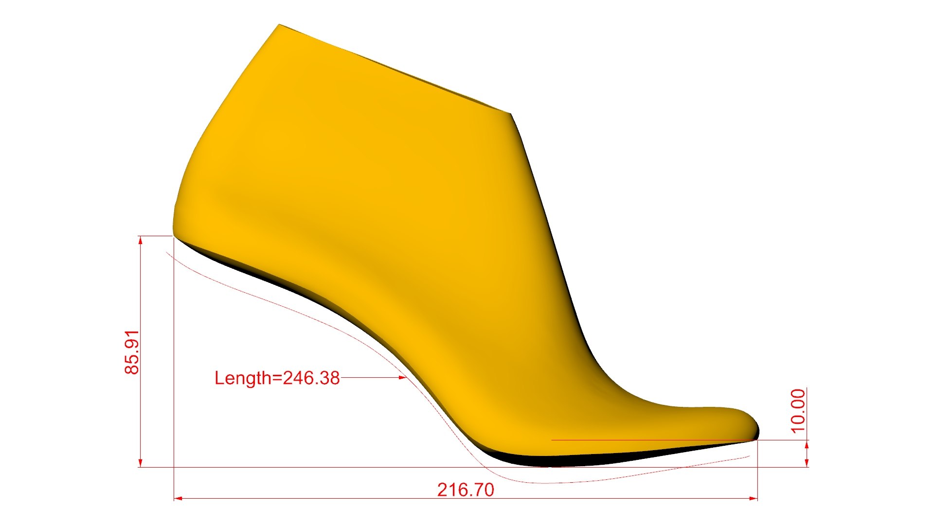 Female Shoe Last Model - TurboSquid 2131213