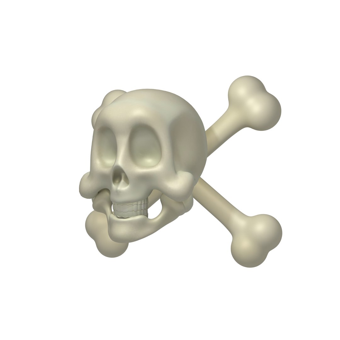Skull Bone Cartoon 3D Model - TurboSquid 1685548