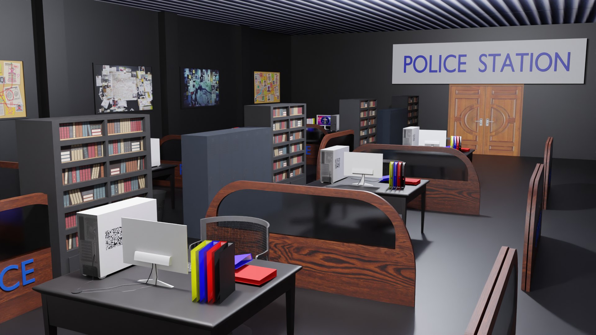 modelo 3d Police Station Interior - TurboSquid 2056019