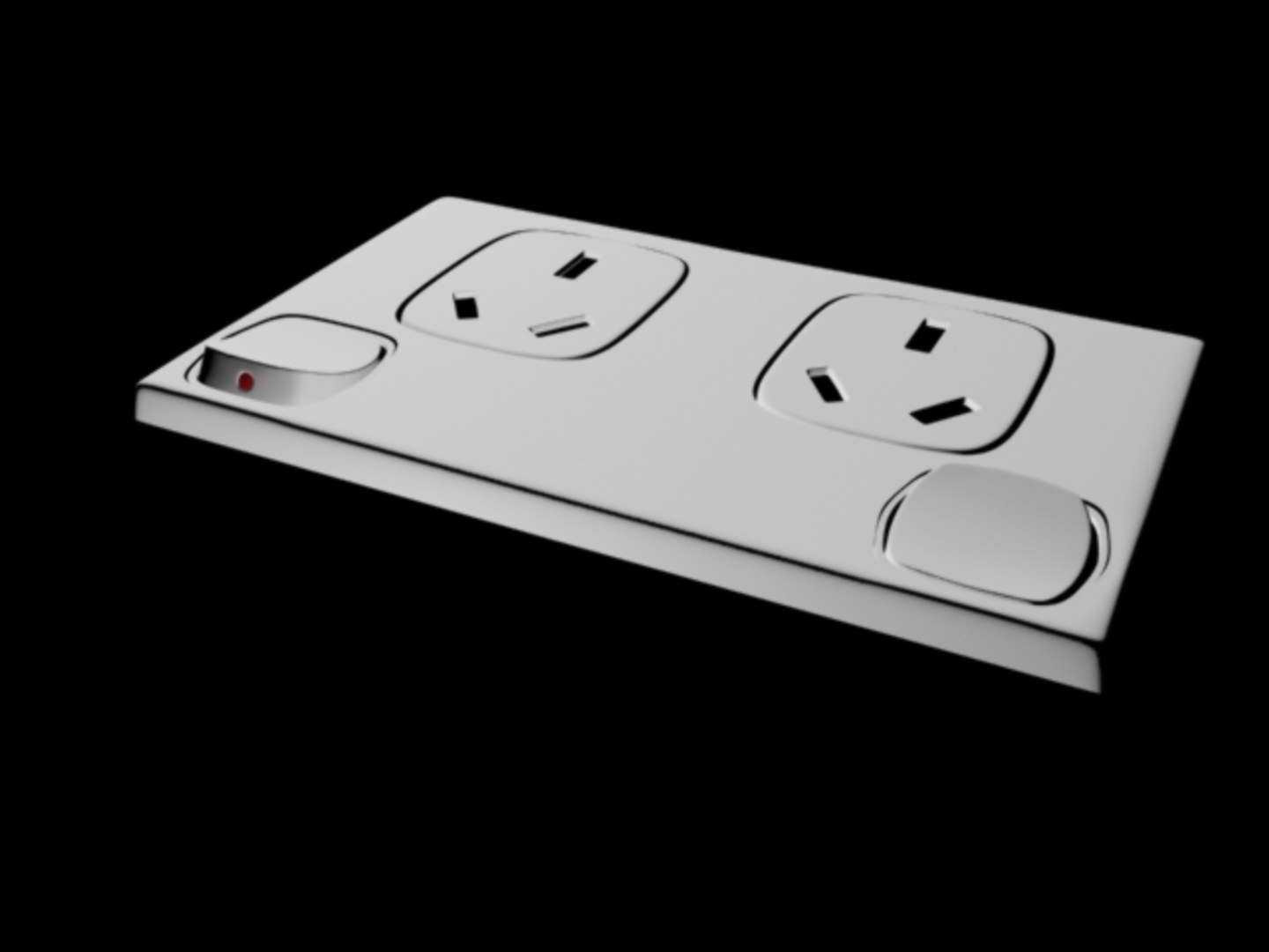 3d Model Australian Wall Socket