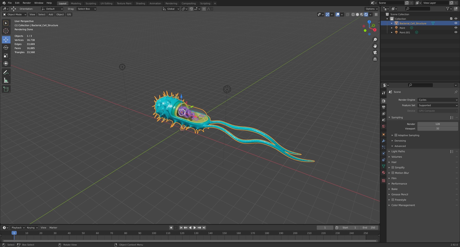 3D Bacterial Cell Structure model - TurboSquid 2020801