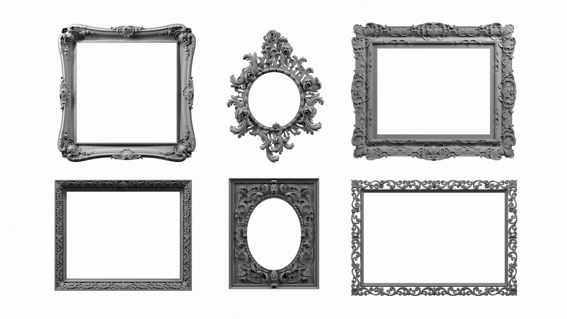 Ancient Carved Frames 3D Model - TurboSquid 1959352