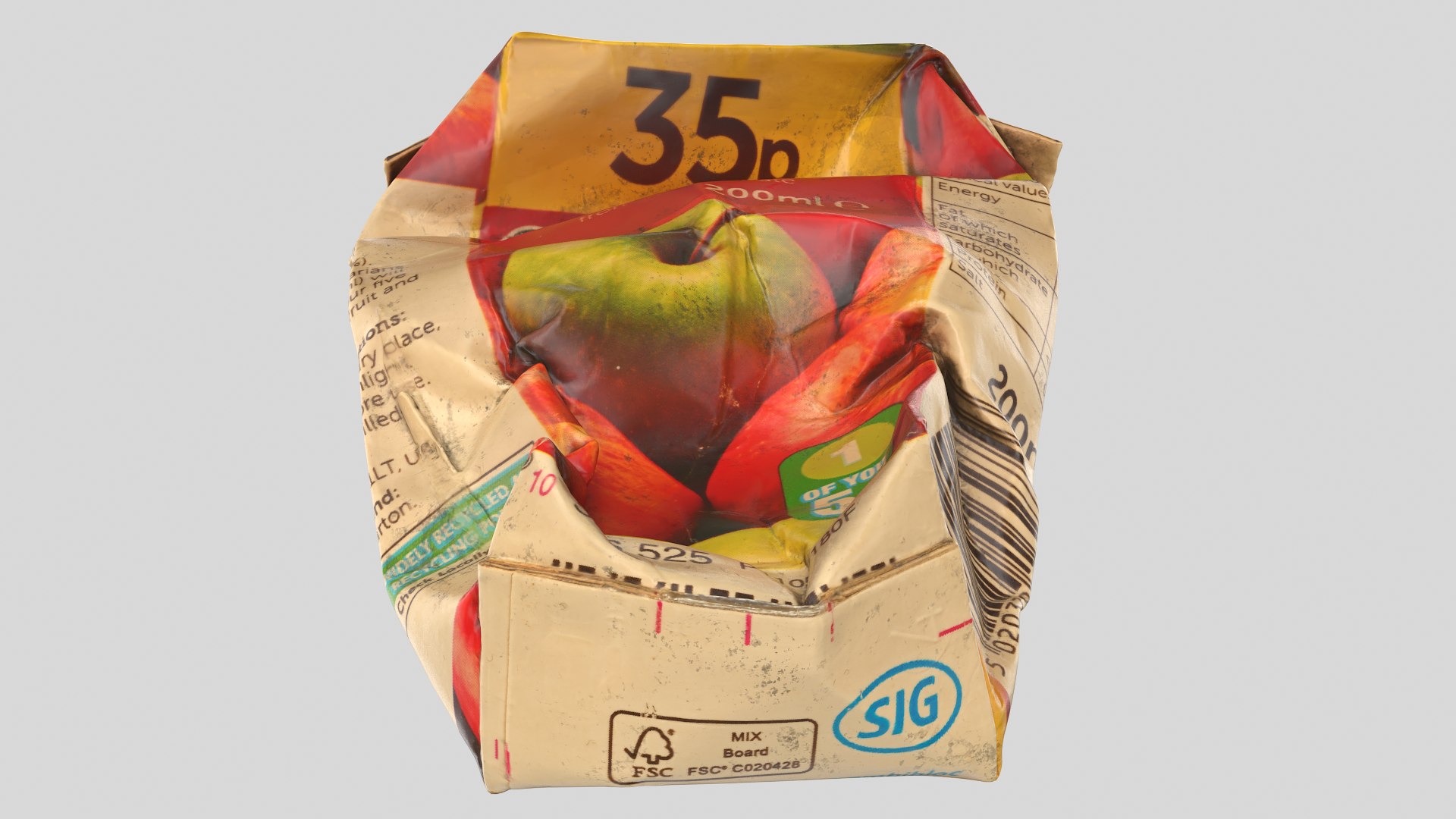 3D Trash Juice Carton 02 - TurboSquid 1862326