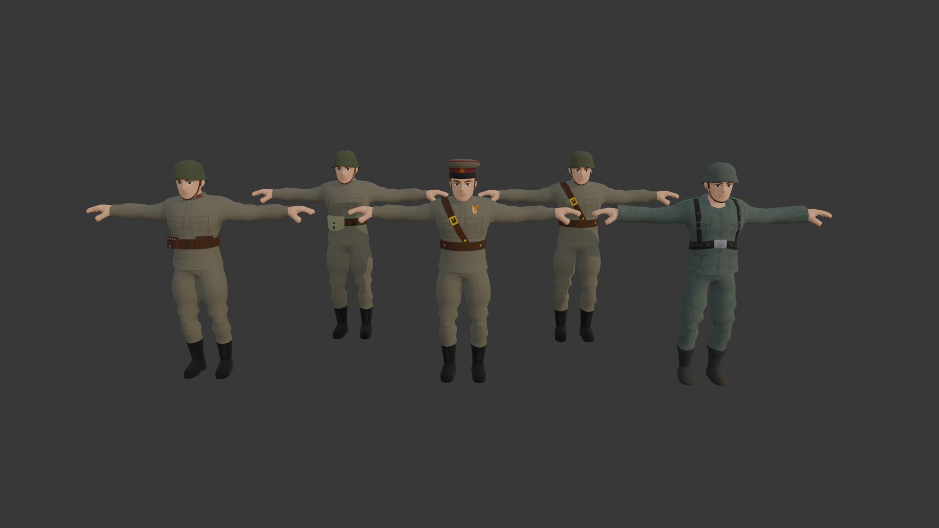 WORLD WAR CHARACTER PACK 3D Model - TurboSquid 2470990