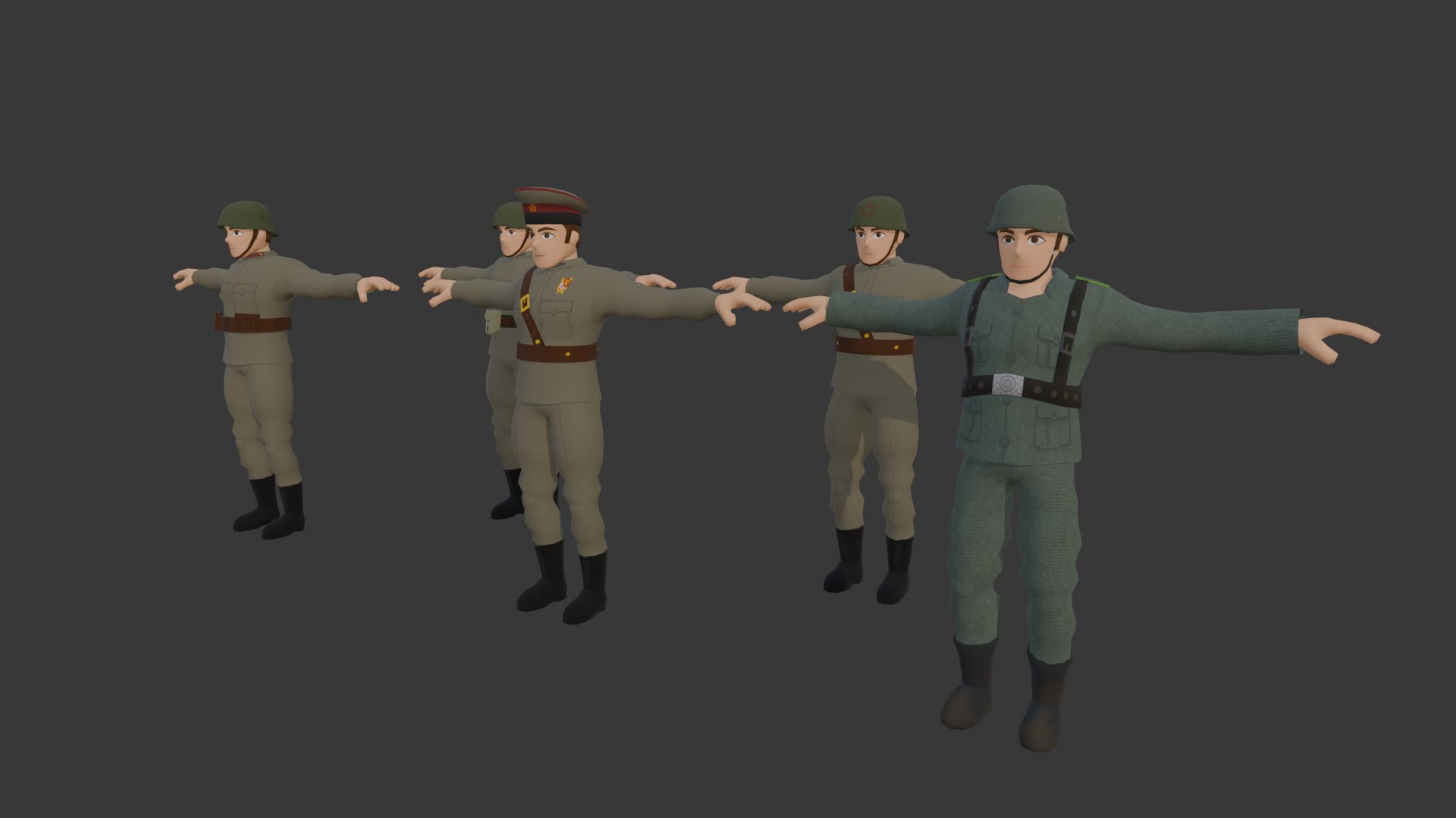 WORLD WAR CHARACTER PACK 3D Model - TurboSquid 2470990