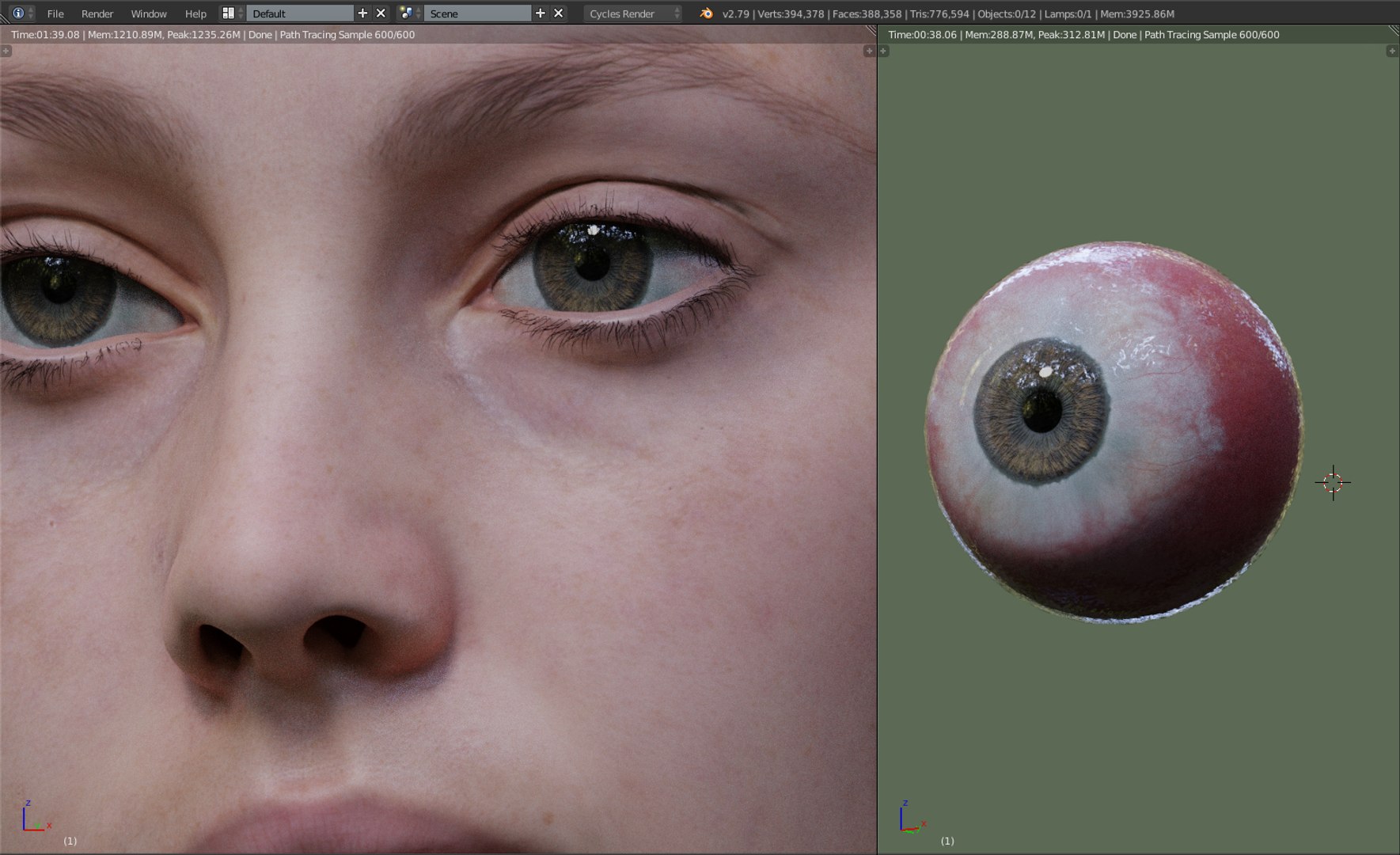 3D Model Realistic Eyes - TurboSquid 1395141
