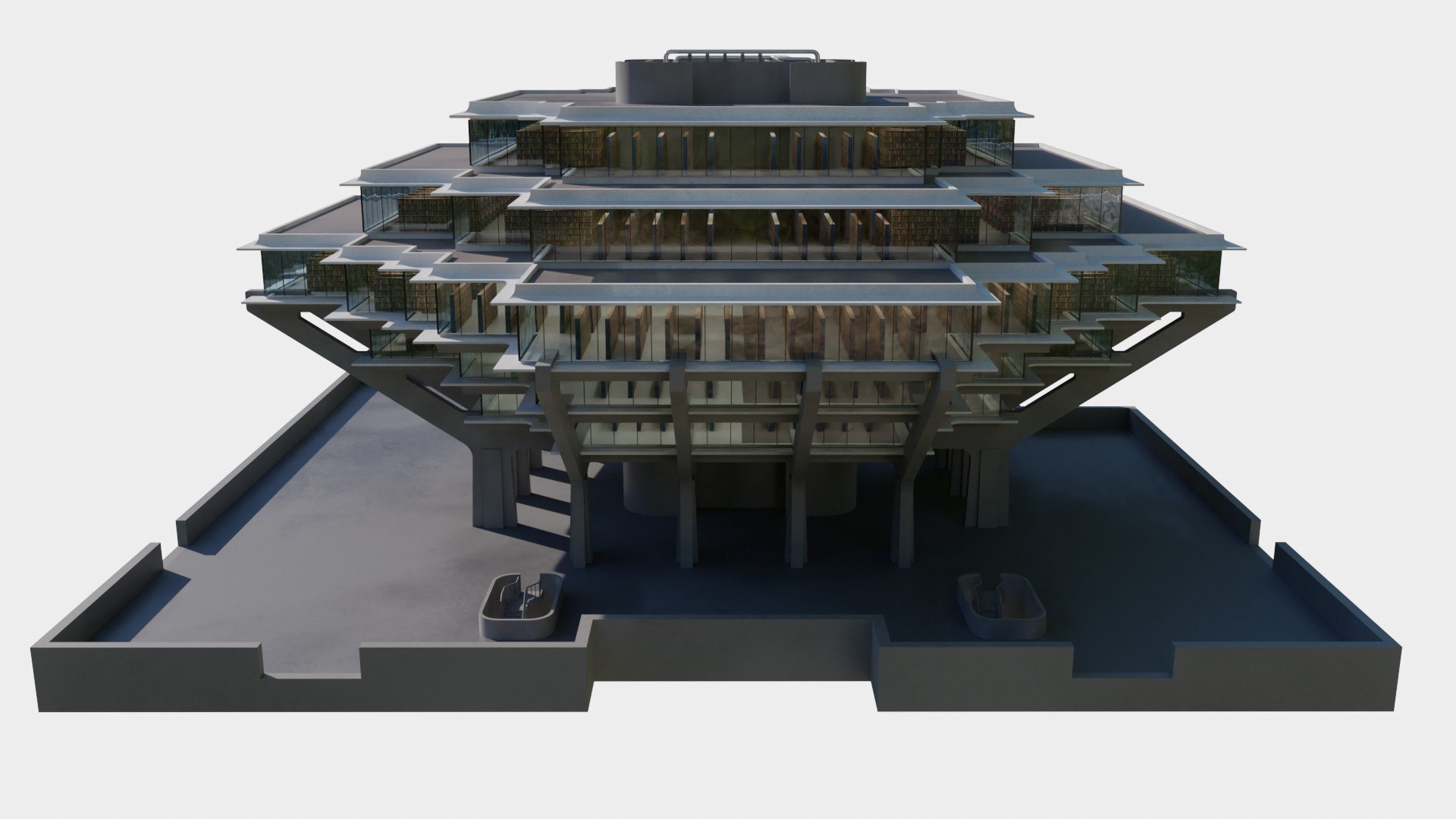 3D Geisel Library - TurboSquid 1990663
