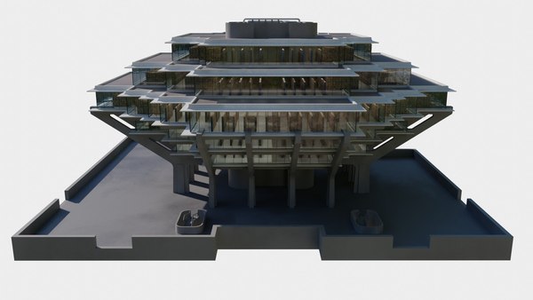 modelo 3d Biblioteca Geisel - TurboSquid 1990663