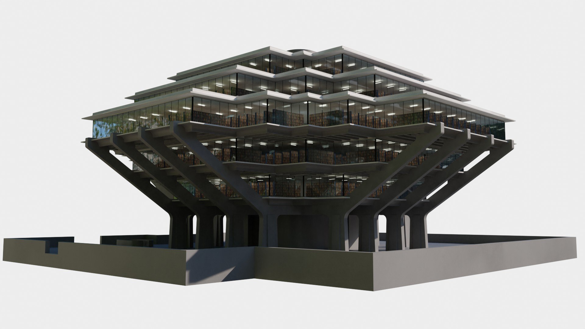 3D Geisel Library - TurboSquid 1990663