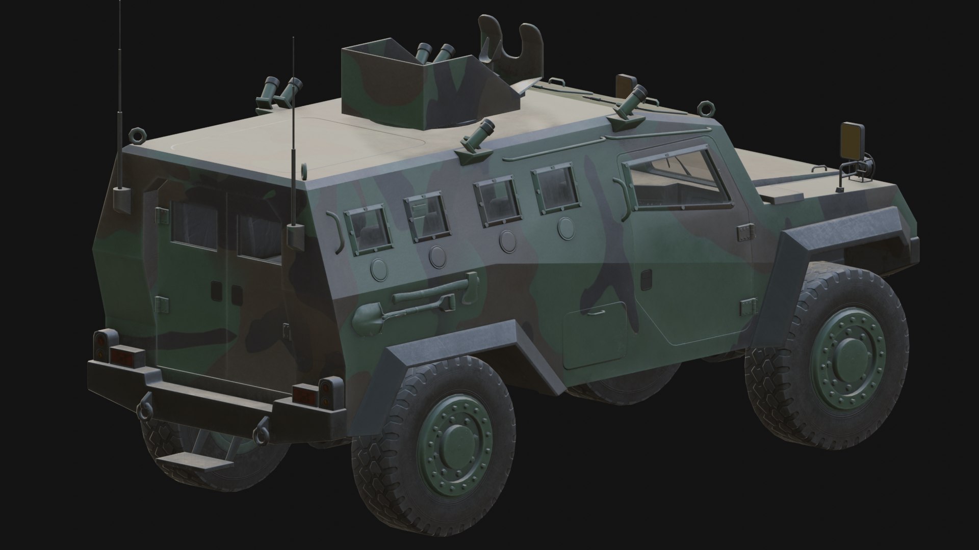 3D Komodo Armoured Military Car Model - TurboSquid 2391129
