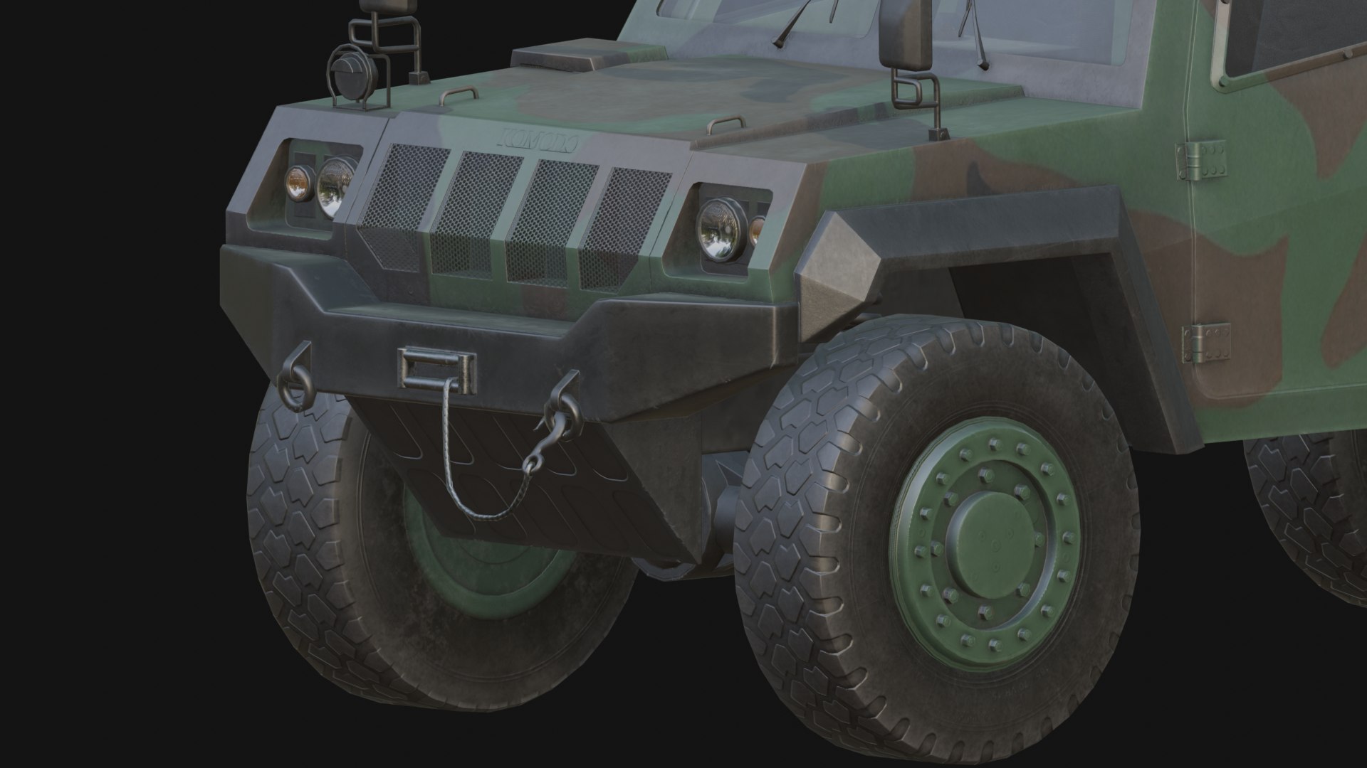 3D Komodo Armoured Military Car Model - TurboSquid 2391129
