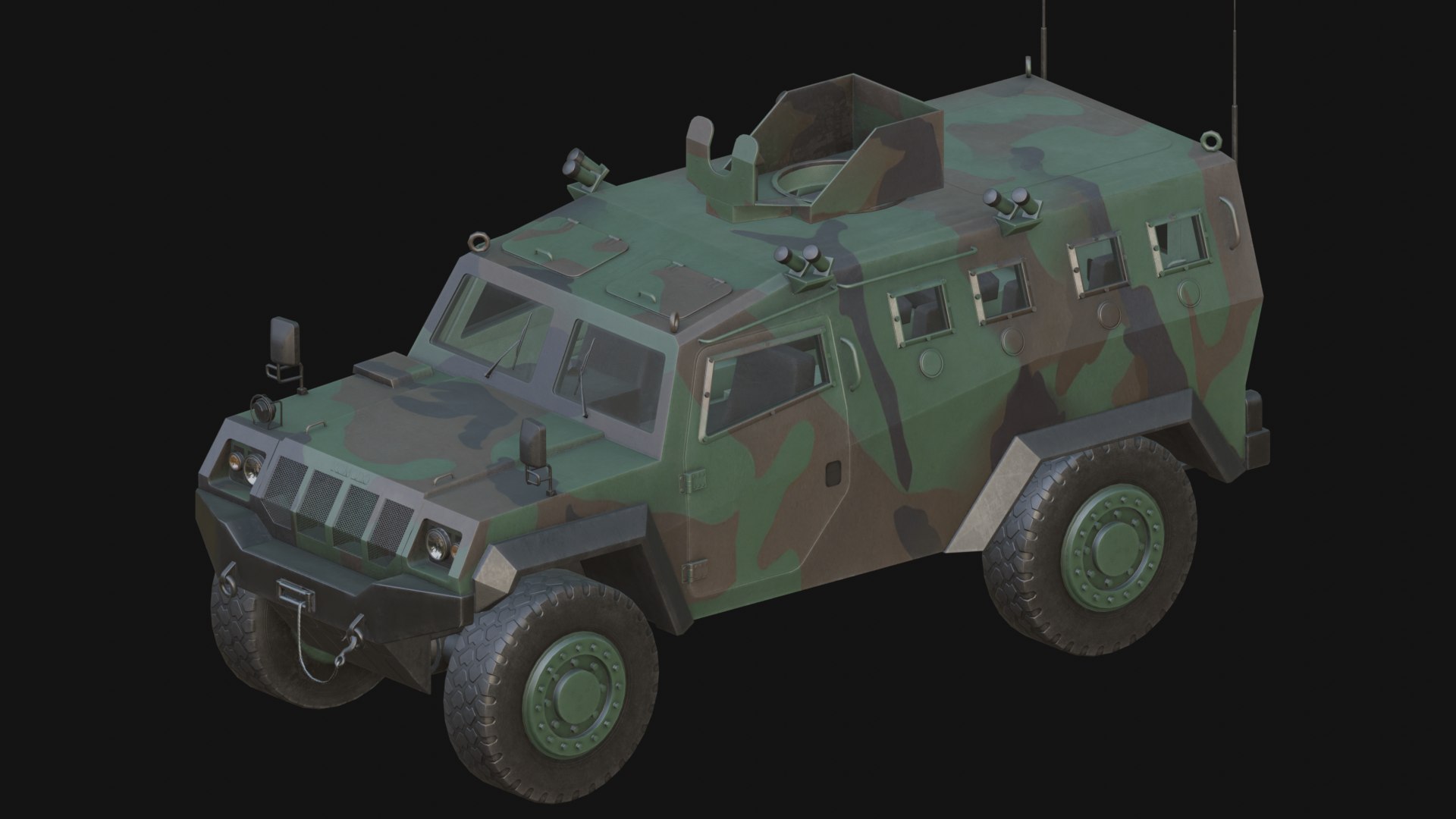 3D Komodo Armoured Military Car Model - TurboSquid 2391129