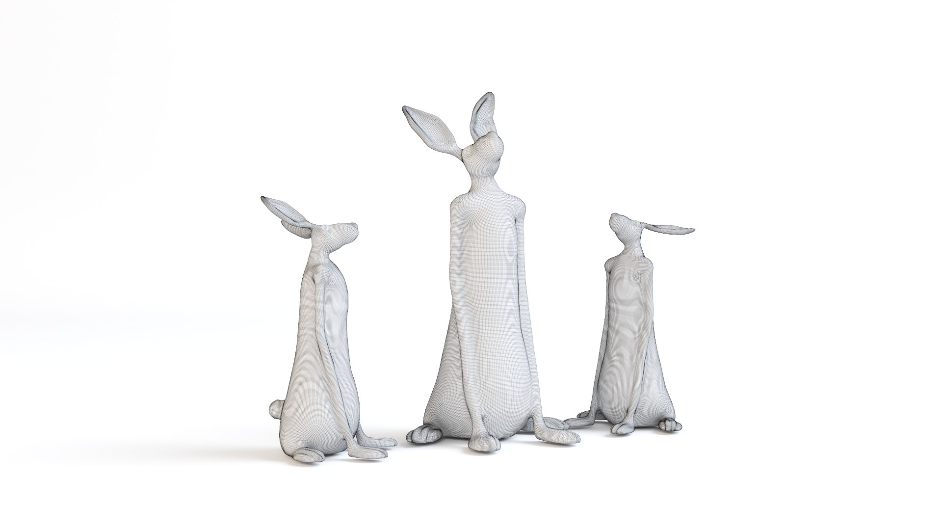 3D Model Sculpture Rabbit V1 - TurboSquid 1726191