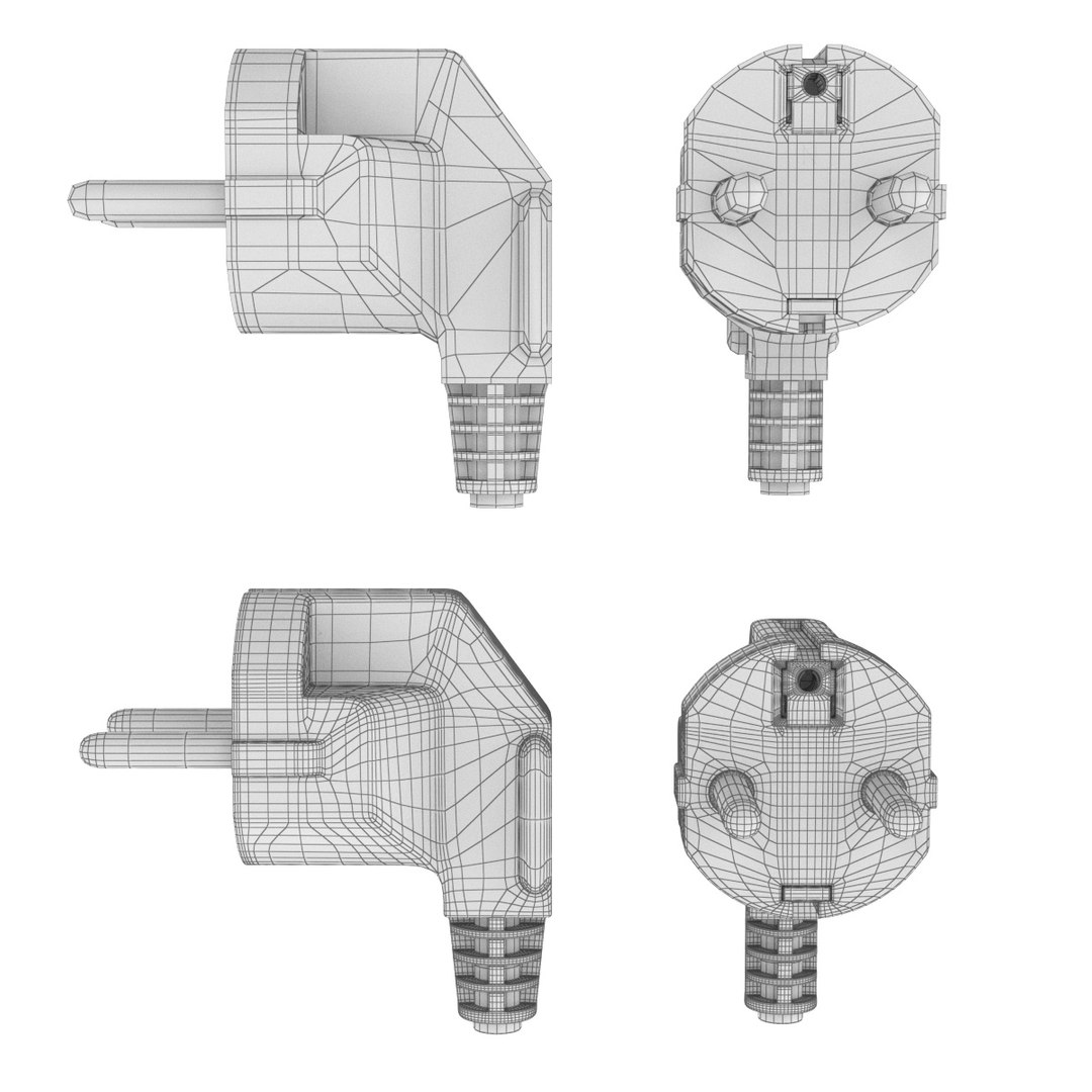 3D Power Plug Iec - TurboSquid 1342493