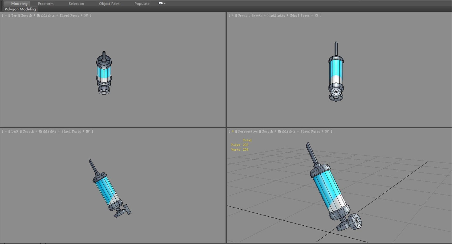 3D Cartoon Syringe - Blue - TurboSquid 2109473