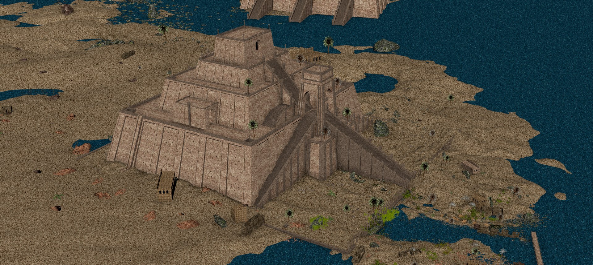 Ziggurat Temple Environment 3D Model - TurboSquid 2219340