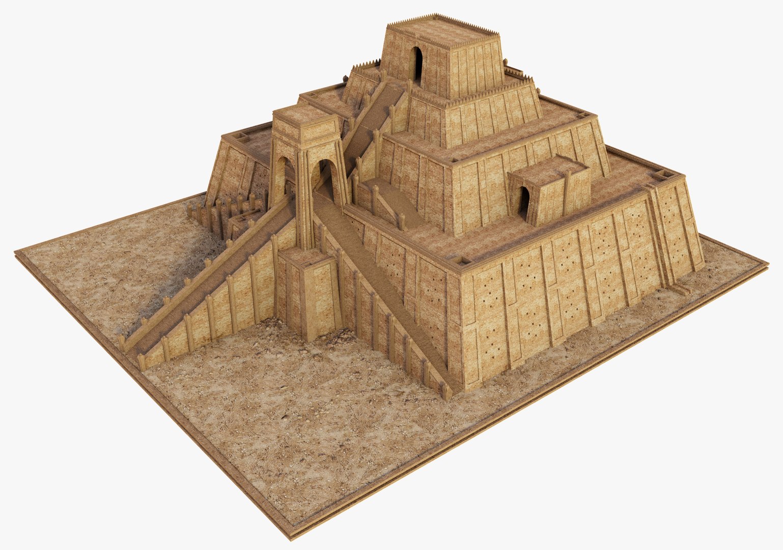 Ziggurat Temple Environment 3D Model - TurboSquid 2219340