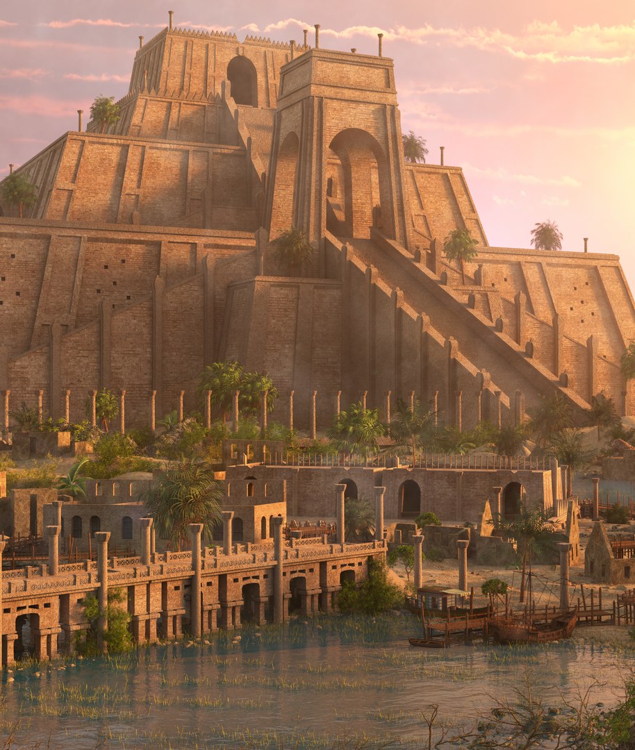 Ziggurat Temple Environment 3D Model - TurboSquid 2219340