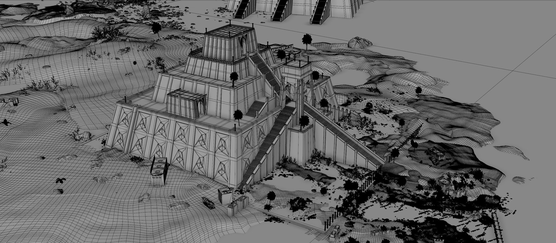 Ziggurat Temple Environment 3D Model - TurboSquid 2219340