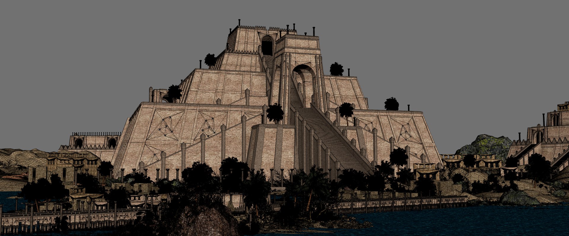 Ziggurat Temple Environment 3D Model - TurboSquid 2219340