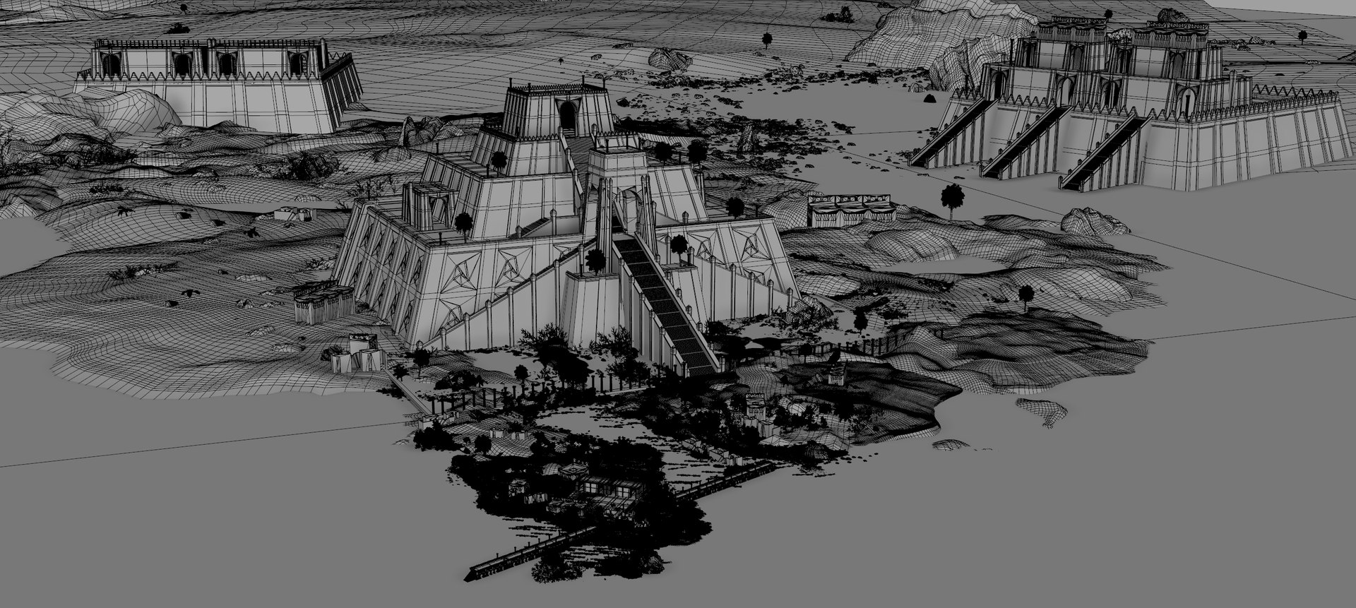 Ziggurat Temple Environment 3D Model - TurboSquid 2219340