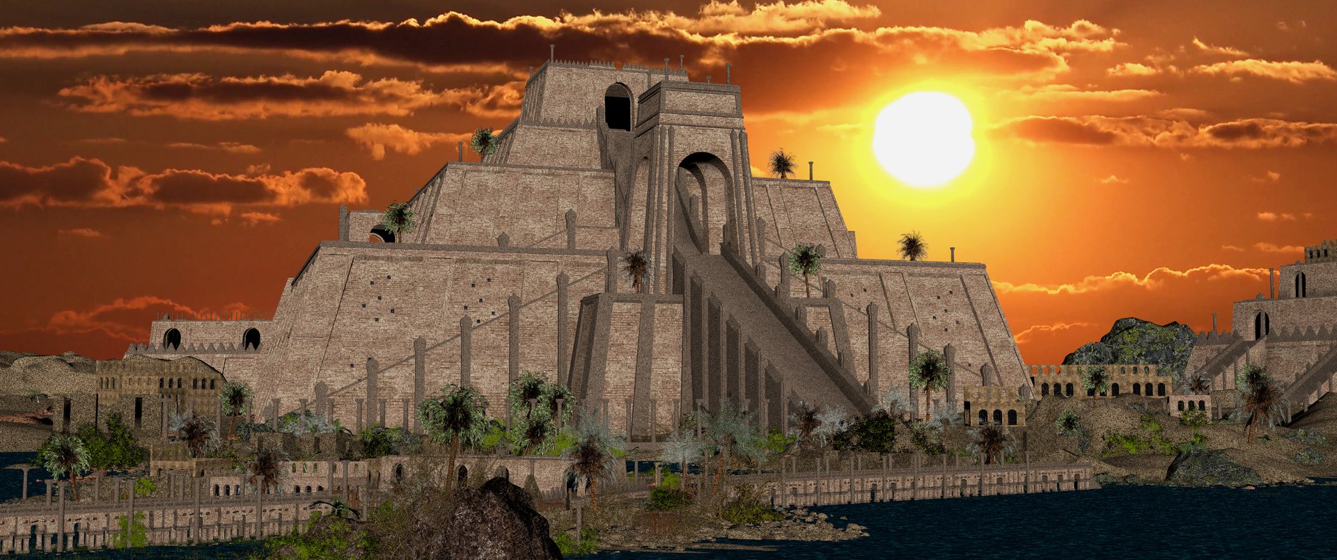 Ziggurat Temple Environment 3D Model - TurboSquid 2219340