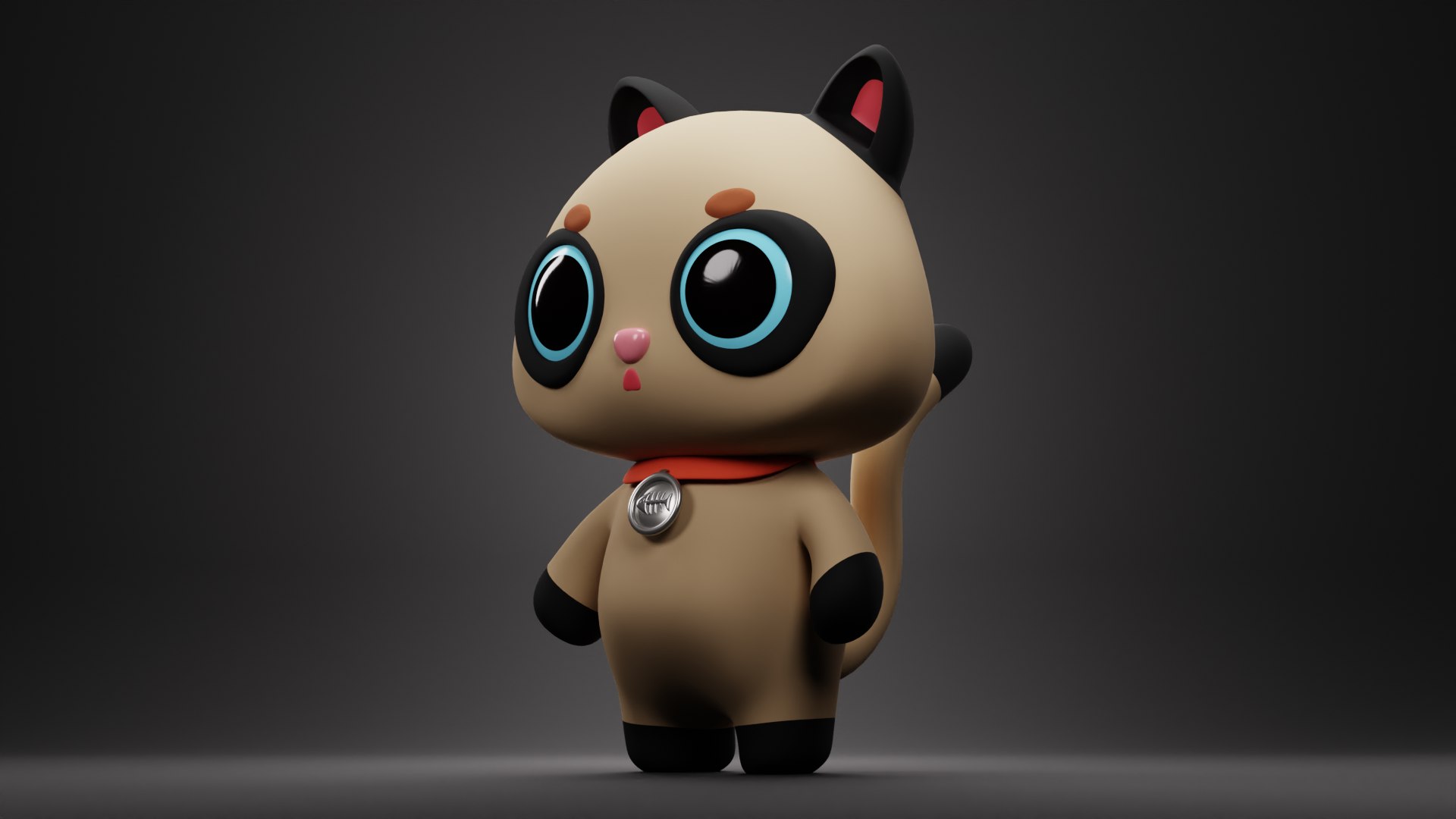 Cartoon Cat Siamese 3D Model - TurboSquid 2255395
