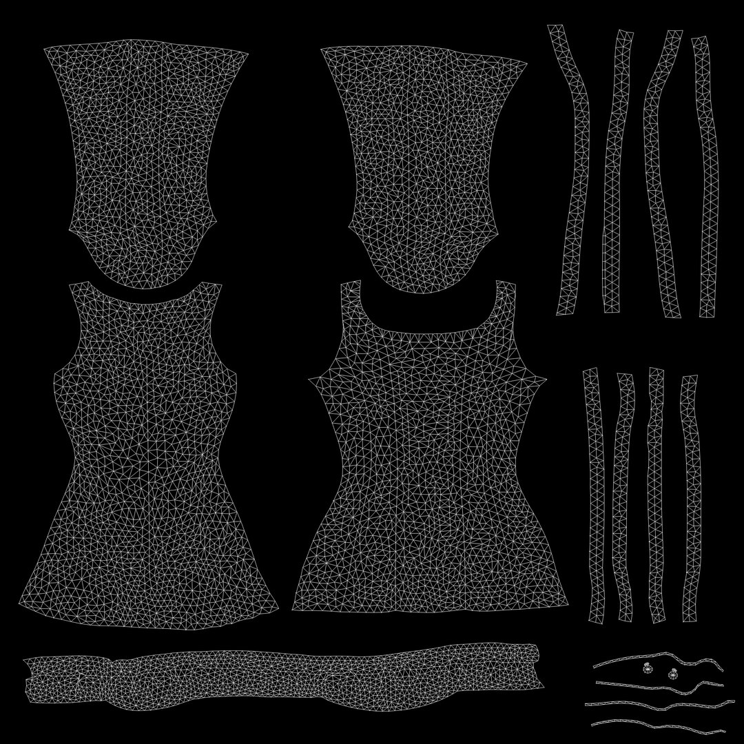 Greenwood Lace Tunic 3D Model - TurboSquid 1820597