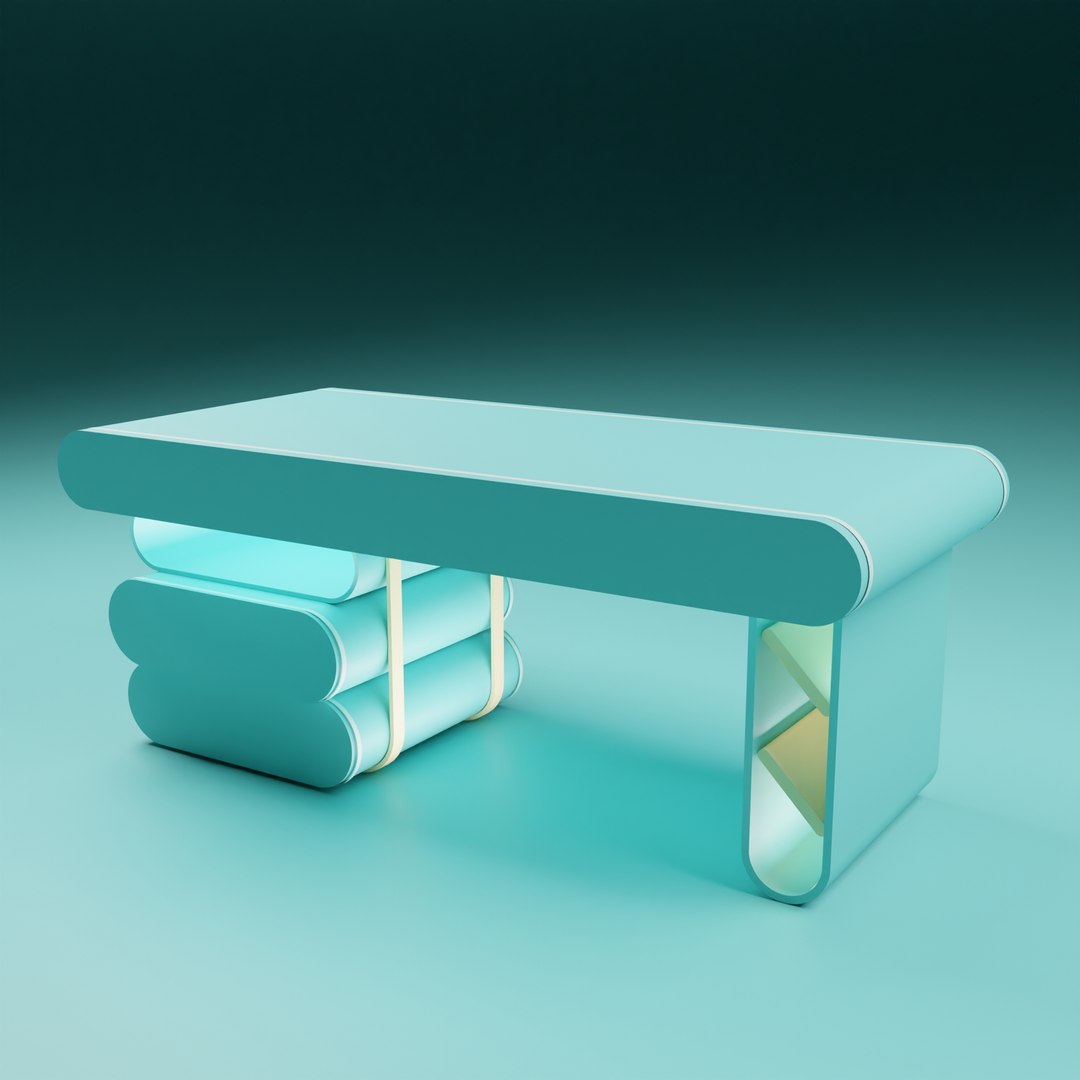 3D Stylized Writting Table - TurboSquid 2182936