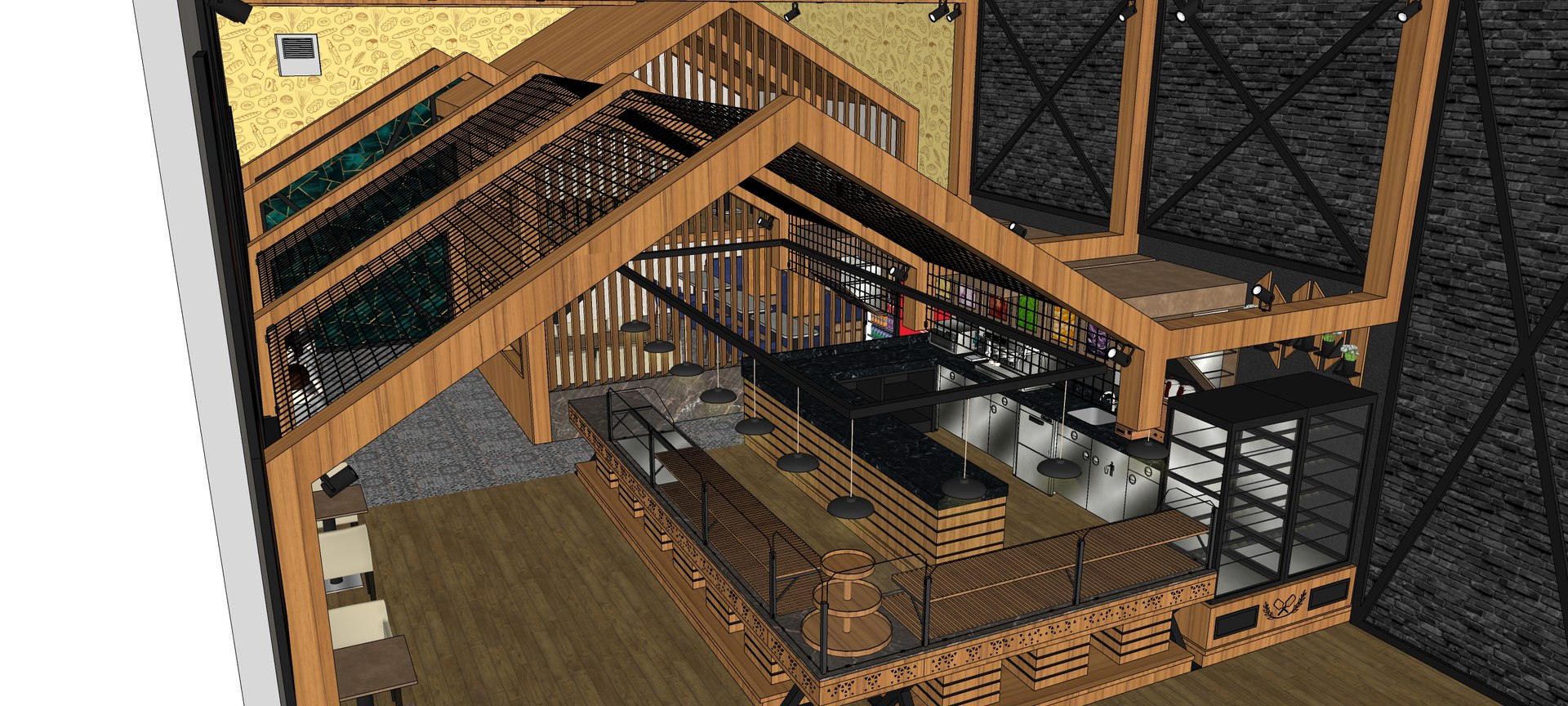 3D Cafe Model - TurboSquid 1833177