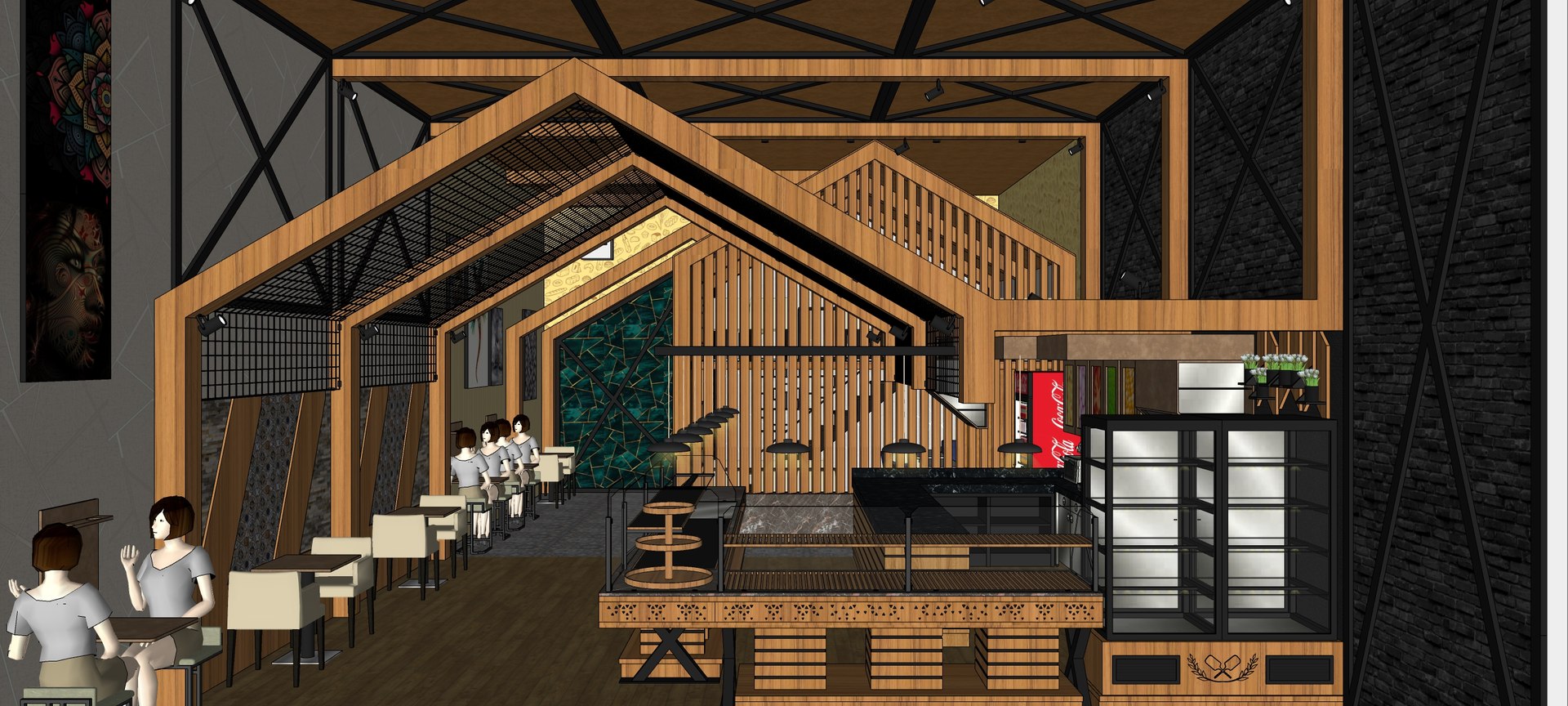 3D Cafe Model - TurboSquid 1833177