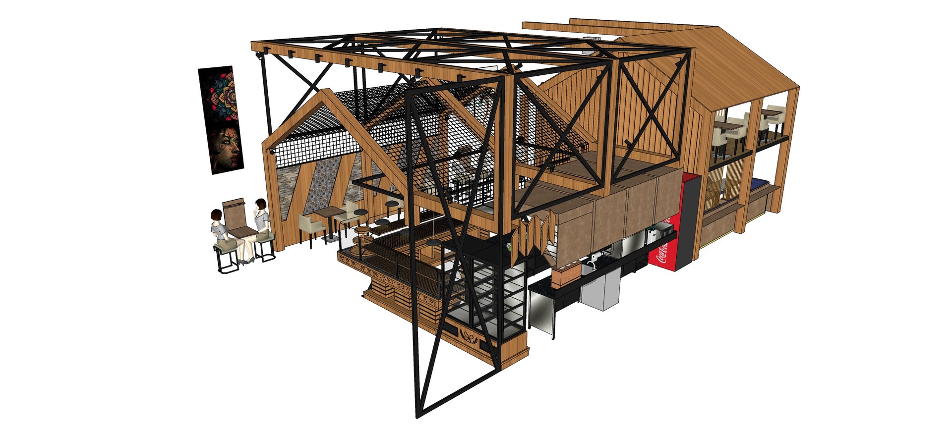 3D Cafe Model - TurboSquid 1833177
