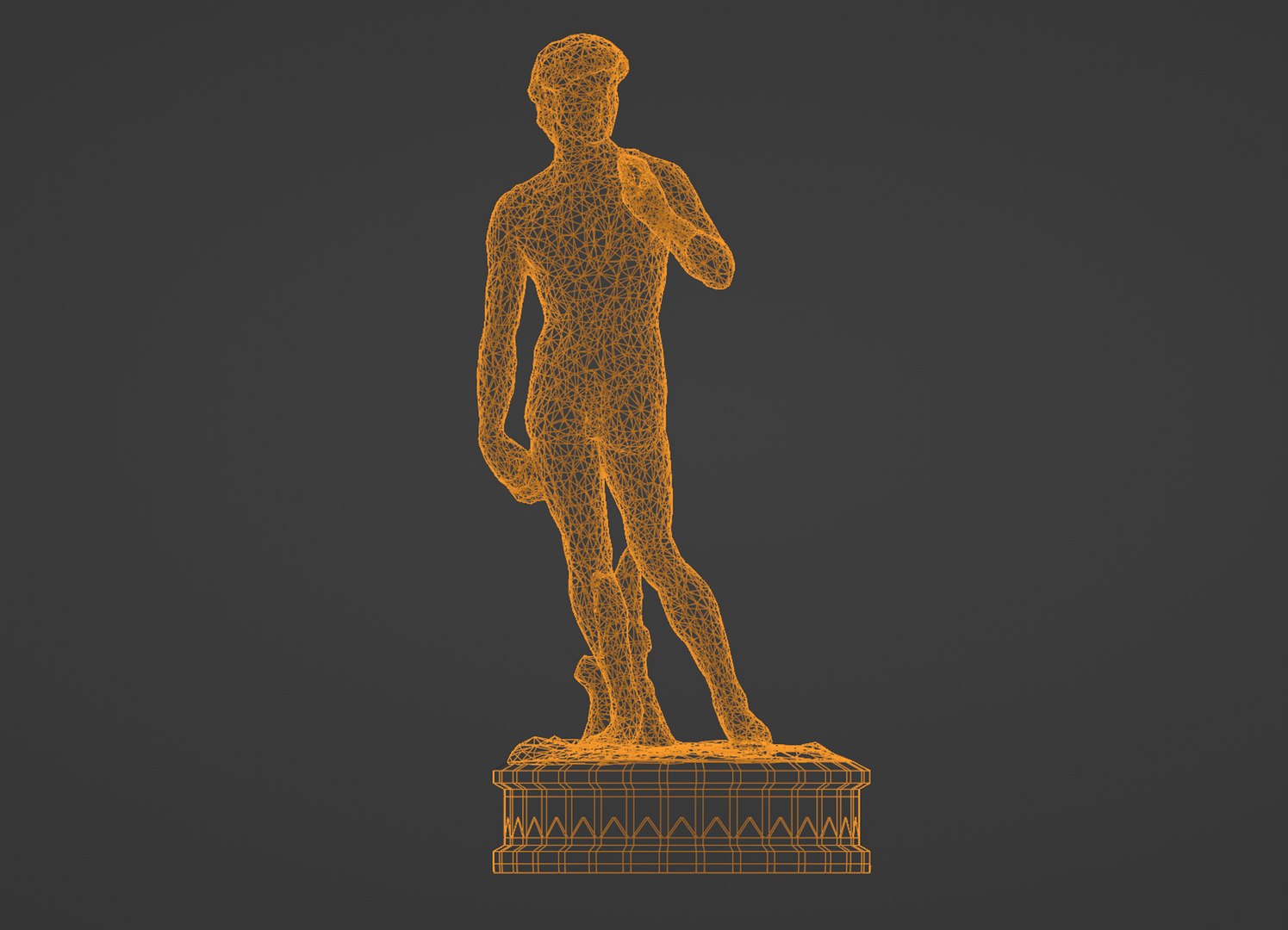 3D Low Poly David Statue Model - TurboSquid 2226326